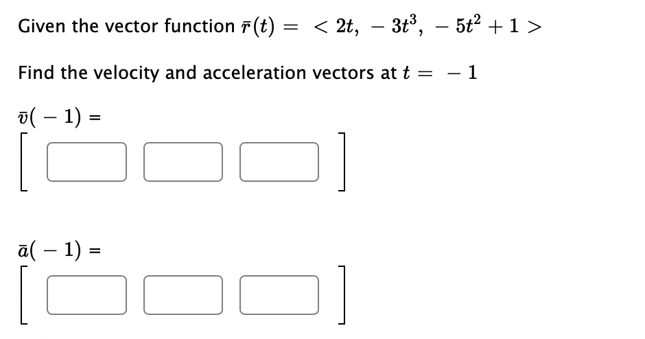 Solved Given the vector function F(t)