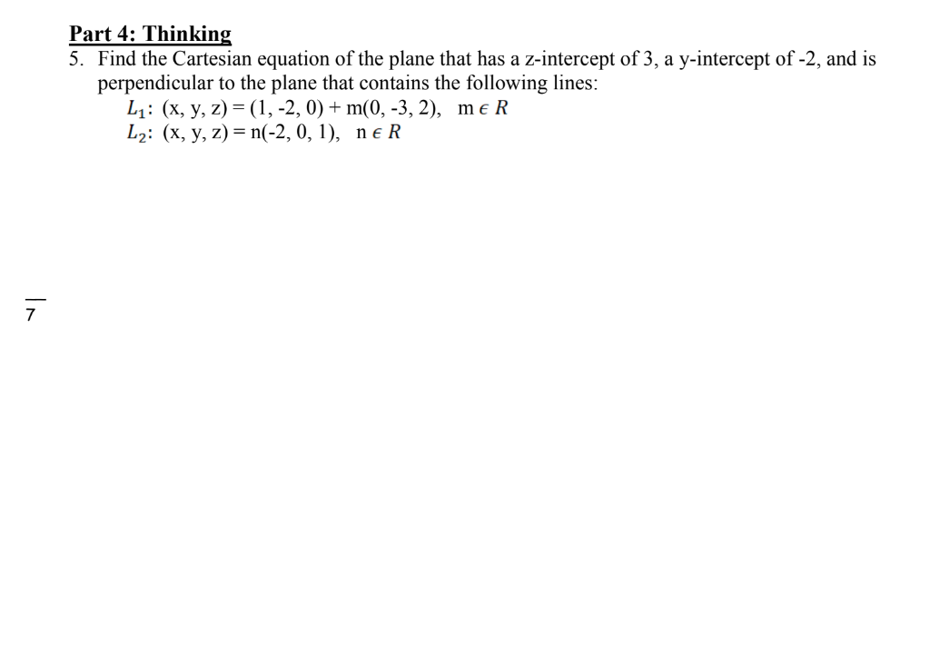 Solved Part 4: Thinking 5. Find the Cartesian equation of | Chegg.com
