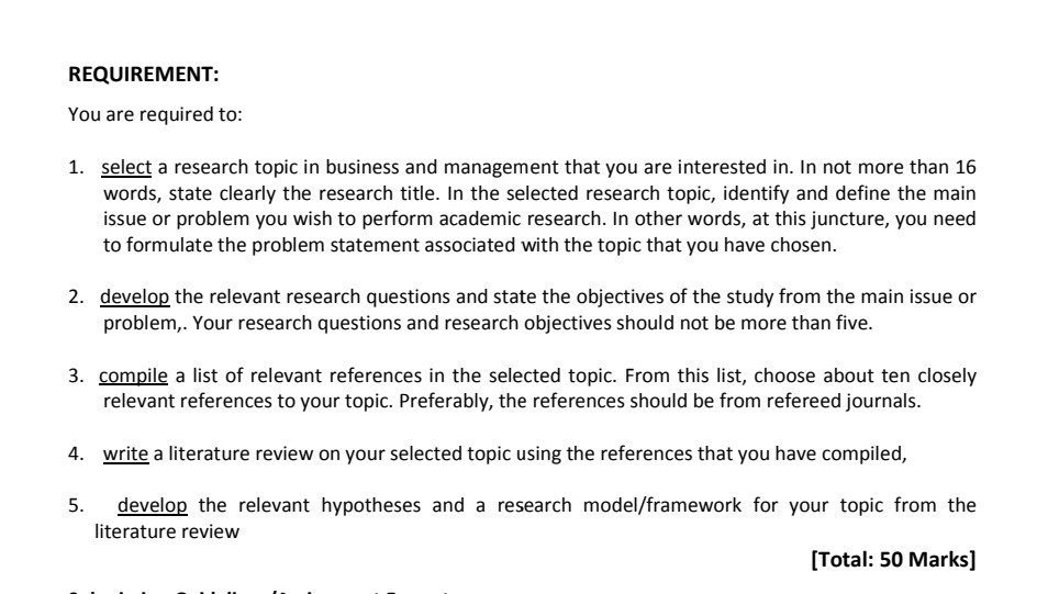 Solved REQUIREMENT: You are required to: 1. select a | Chegg.com