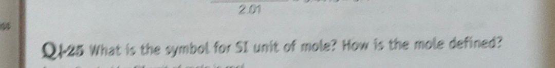 Solved Qrus What is the symbol for SI unit of mole? How is | Chegg.com