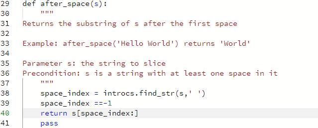 Solved \r\n14. Implement the Function after_space Implement | Chegg.com