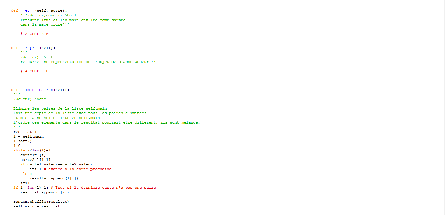 Solved VOICI LE CODE QUE VOUS DEVEZ COMPLETEZ : COMPLETE | Chegg.com