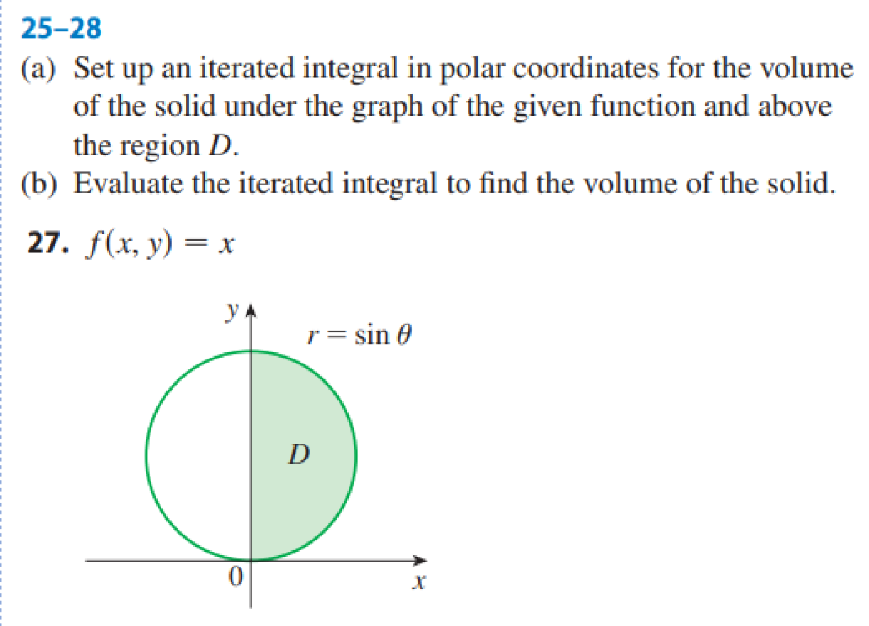 Solved (a) ﻿Set up an iterated integral in polar coordinates | Chegg.com