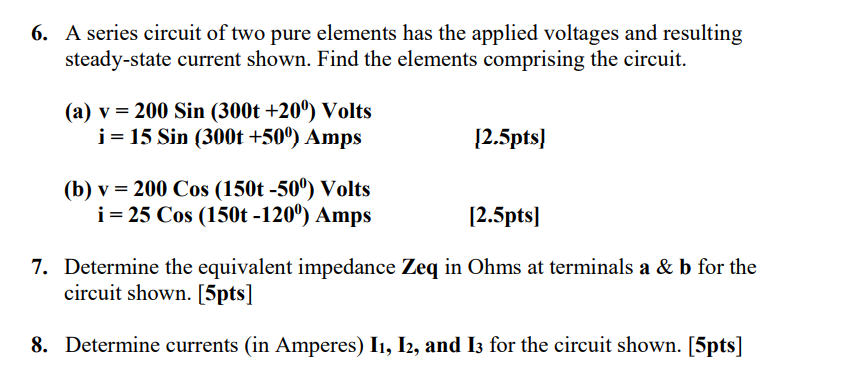 Solved Thats all the information given to solve no circuits | Chegg.com