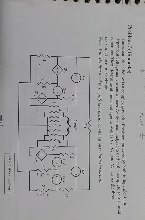 Figure 7 Problem 7(15 marks) The circuit given below | Chegg.com