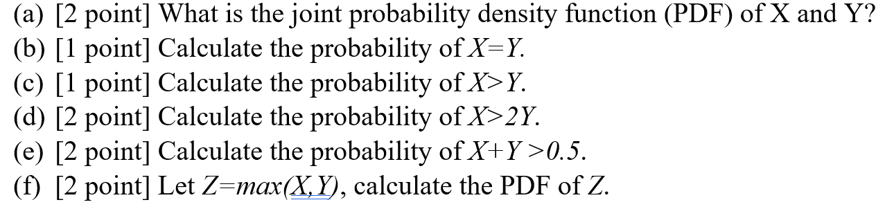 Solved Suppose both X and Y are uniform random variables | Chegg.com