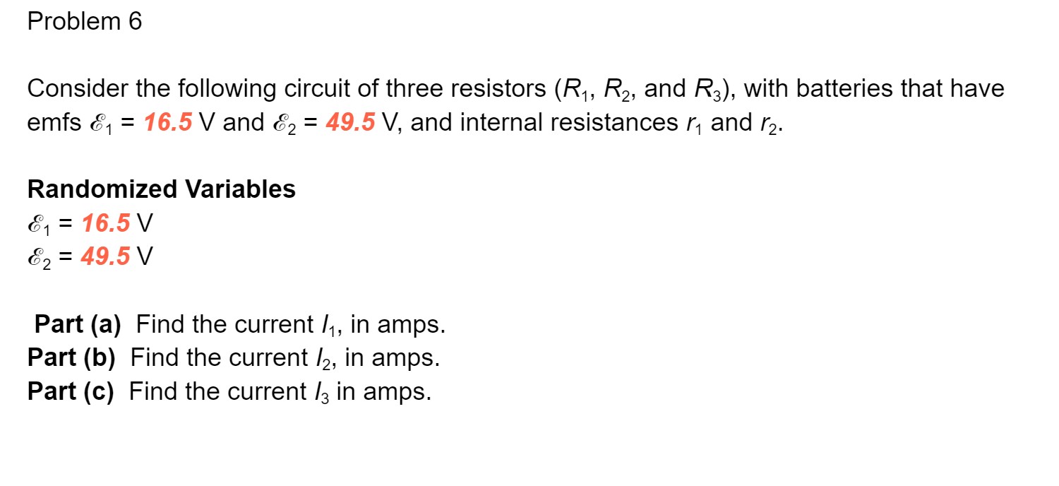Consider the following circuit of three resistors | Chegg.com