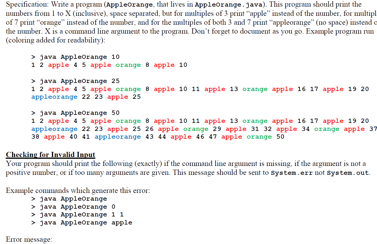 Solved should print the Specification: Write a program | Chegg.com