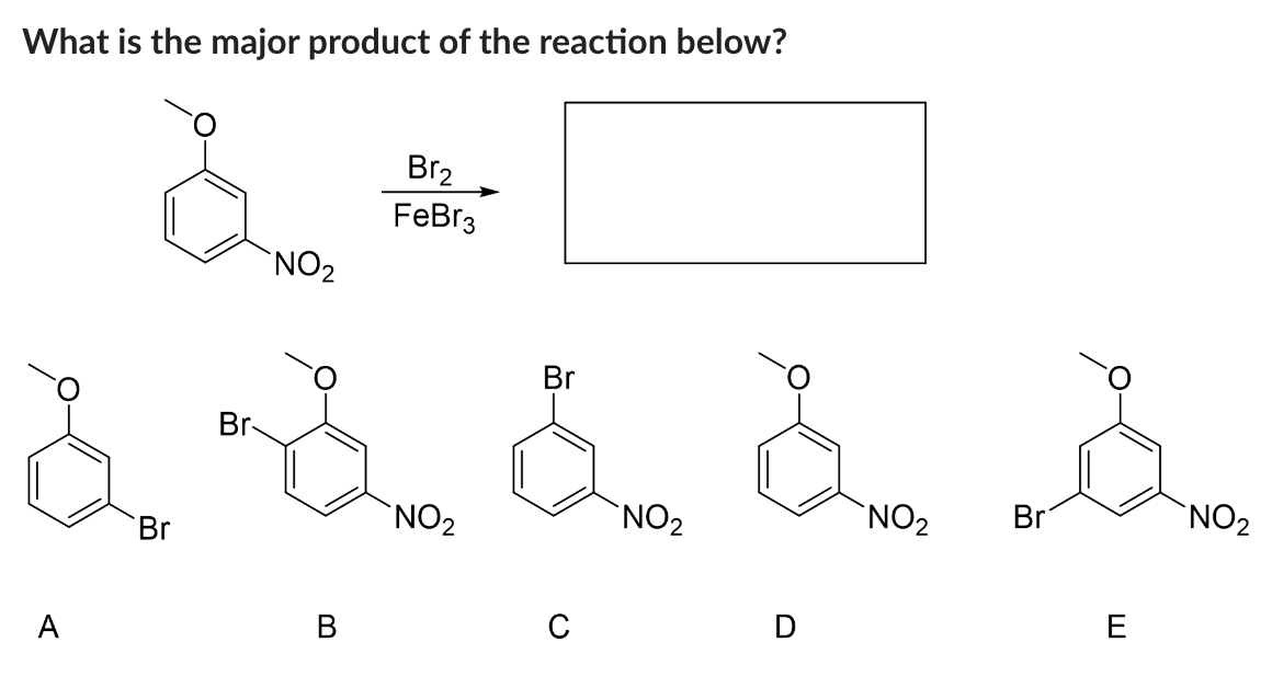 Solved What is the major product of the reaction below? | Chegg.com