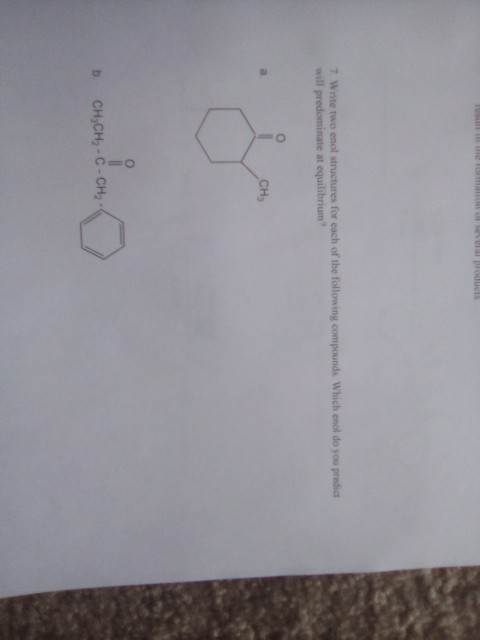 Solved 7 Write two enal structures for each of the following | Chegg.com