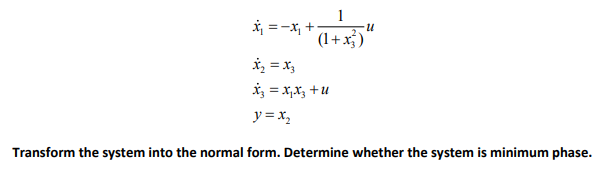 Transform the system below into normal form and find | Chegg.com