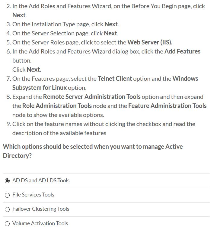 Solved 2. In the Add Roles and Features Wizard, on the | Chegg.com