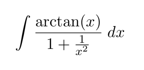 Solved arctan(x) dx به / 1+ 1 x2 | Chegg.com