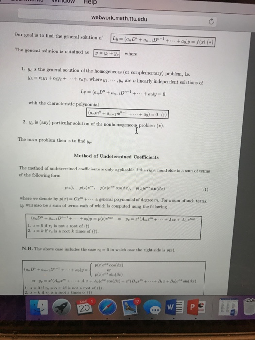 Solved (1 point) We consider the non-homogeneous problem y" | Chegg.com