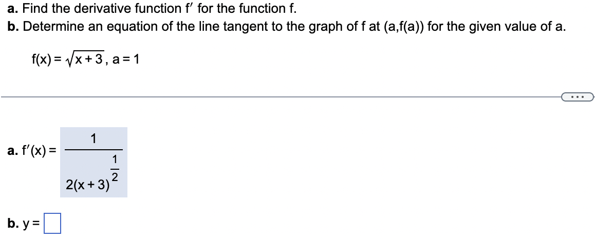Solved a. Find the derivative function f′ for the function | Chegg.com