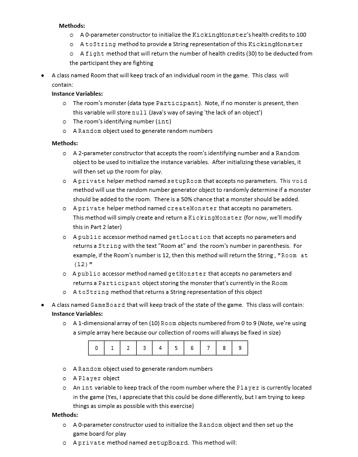 A Tour of Monsters Background Information: You decide | Chegg.com