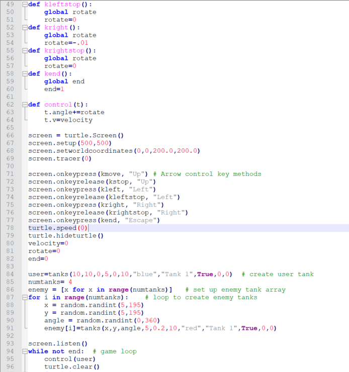 Modify the provided Tank code to keep the tanks from | Chegg.com