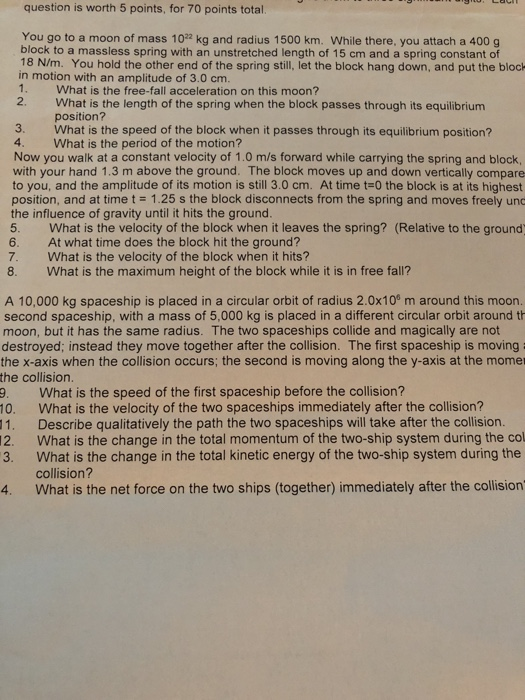 Solved 8. What is the maximum height of the block while it | Chegg.com