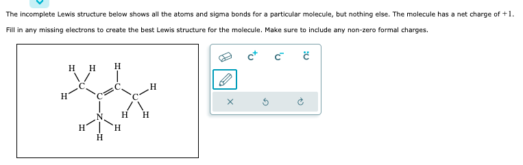 Solved The incomplete Lewis structure below shows all the | Chegg.com