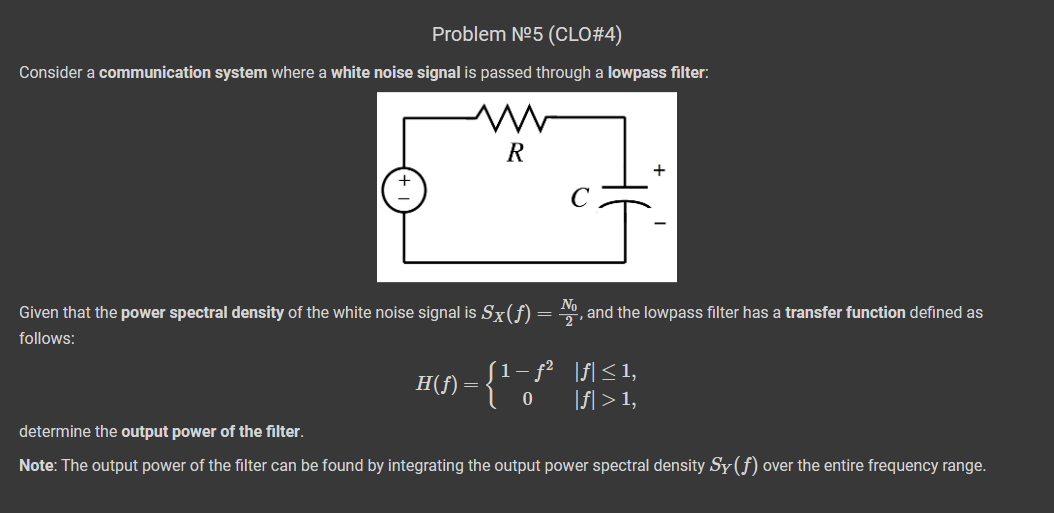 Solved Given that the power spectral density of the white | Chegg.com