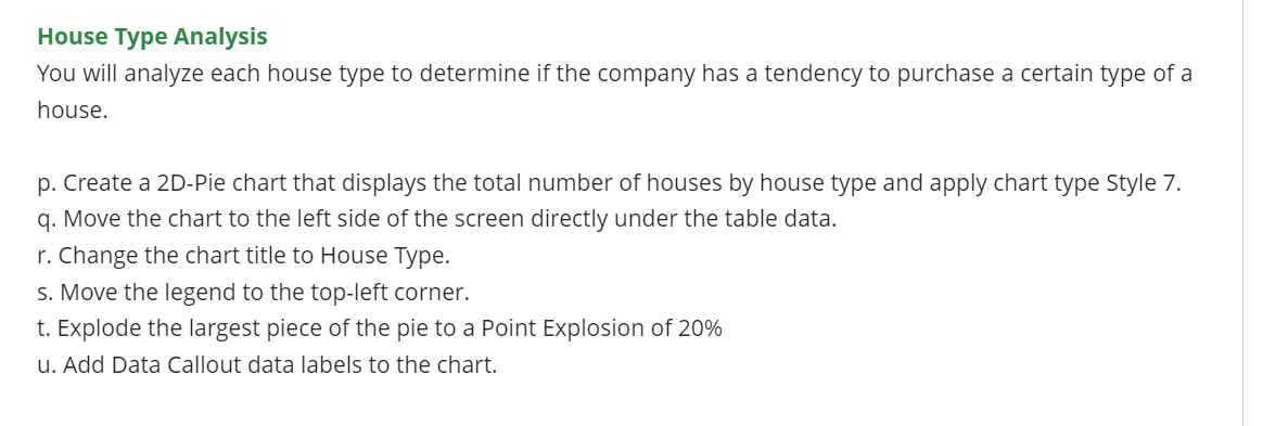 Solved House Type Analysis You will analyze each house type | Chegg.com