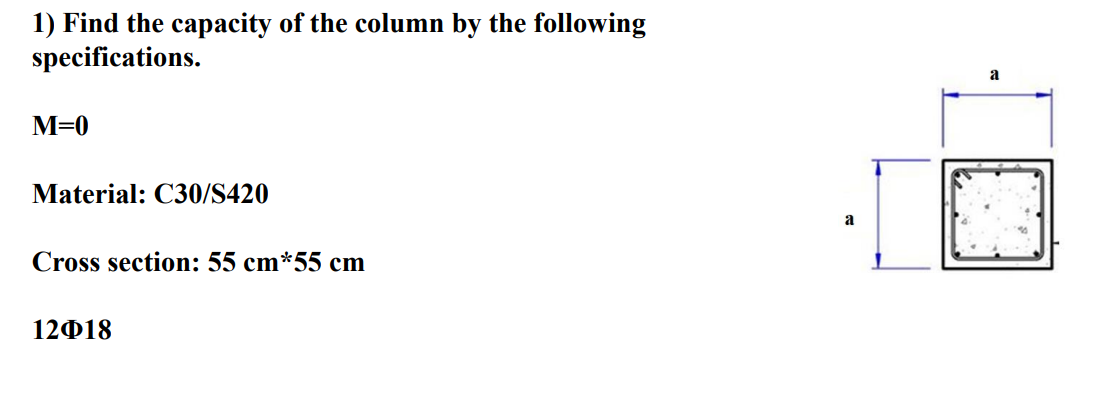Solved 1) Find the capacity of the column by the following | Chegg.com