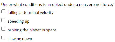 Solved Under what conditions is an object under a non zero | Chegg.com