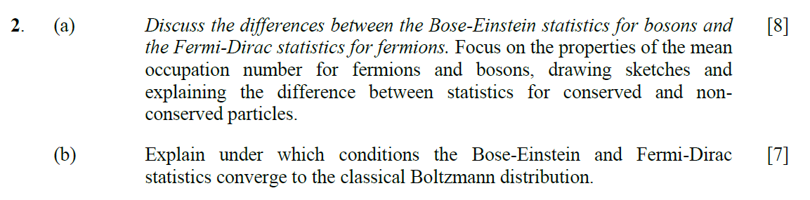 Solved Discuss The Differences Between The Bose Einstein 5922