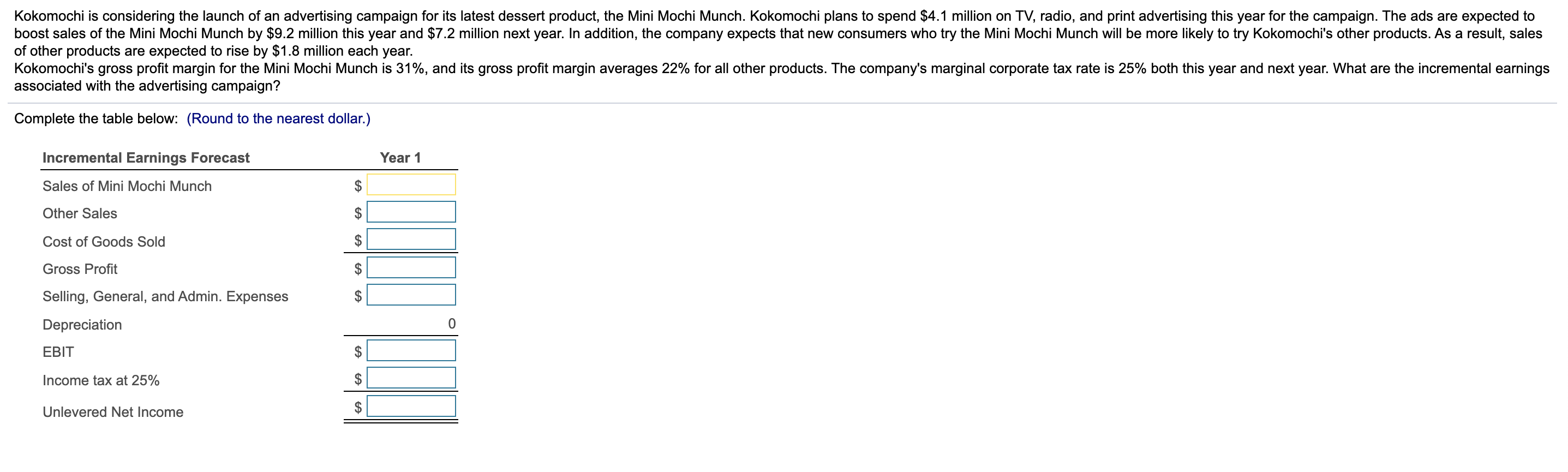 Solved Kokomochi is considering the launch of an advertising | Chegg.com