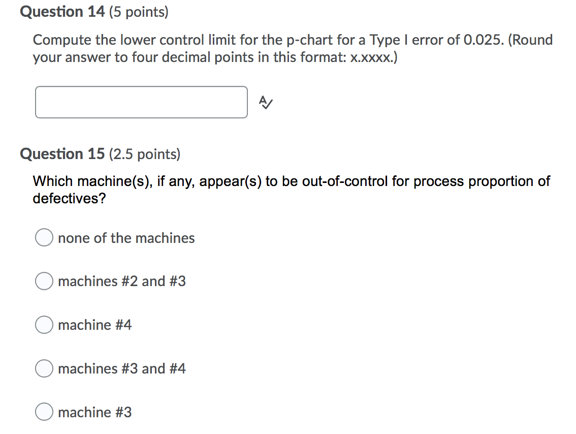 Solved A quality analyst wants to construct a control chart | Chegg.com