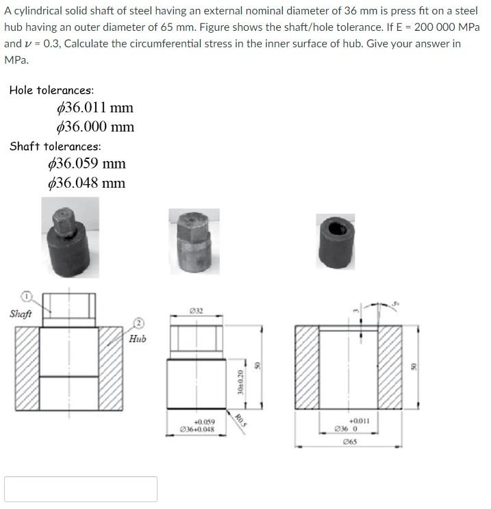 Solved A cylindrical solid shaft of steel having an external | Chegg.com