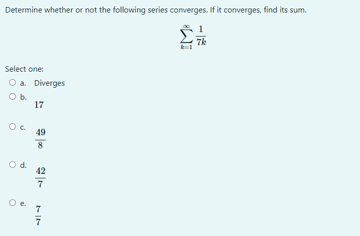 Solved Determine whether or not the following series | Chegg.com