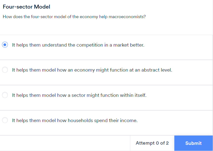 Solved Four-sector Model How does the four-sector model of | Chegg.com
