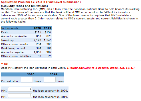 Solved Application Problem 12-7A a-b (Part Level Submission) | Chegg.com