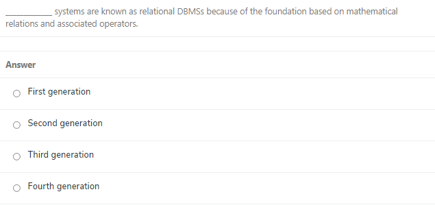 Solved Systems Are Known As Relational Dbmss Because Of The 