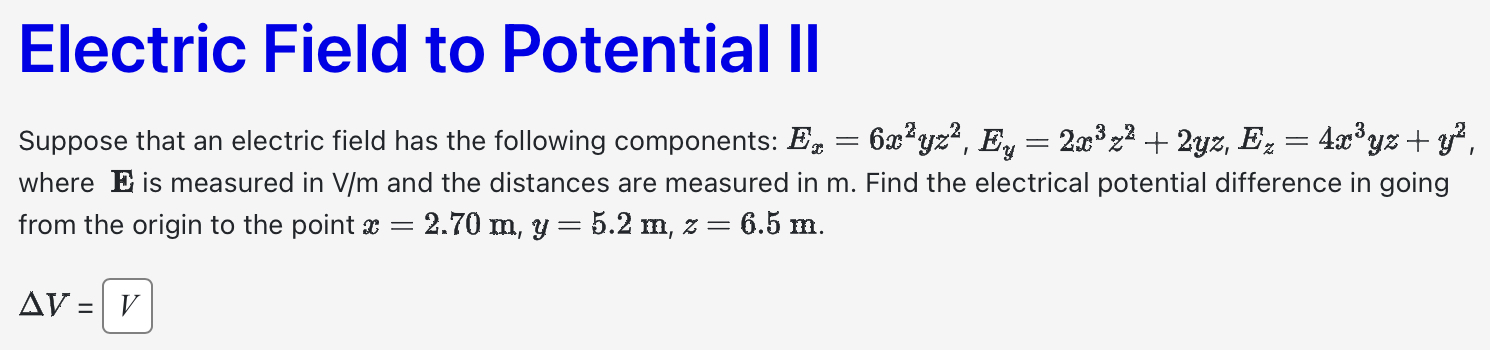Solved Electric Field to Potential IISuppose that an | Chegg.com