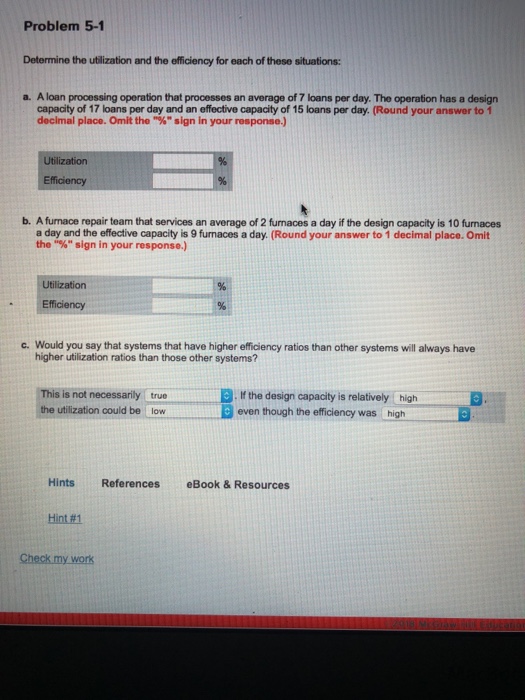 Solved Problem 5-1 Determine the utilization and the | Chegg.com