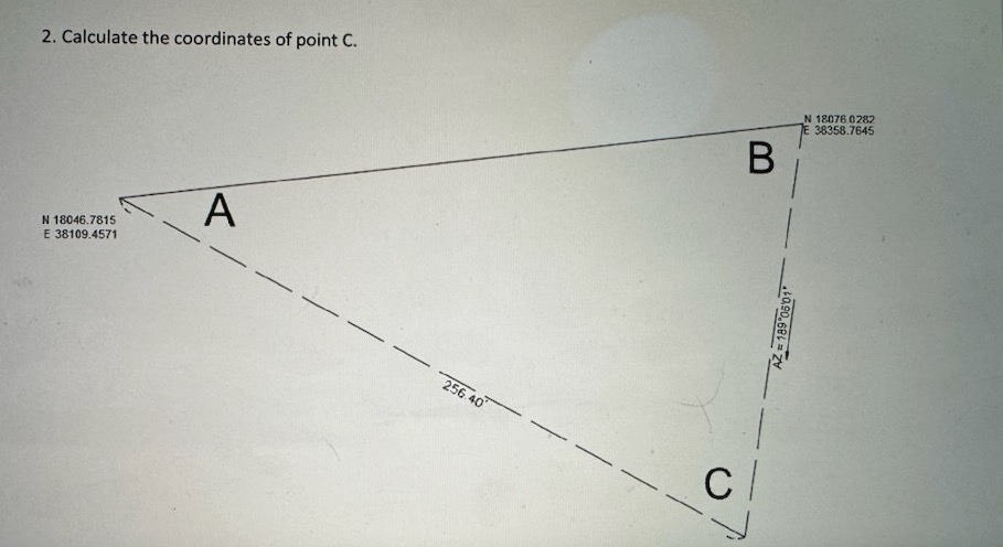 Calculate the coordinates of point C. | Chegg.com