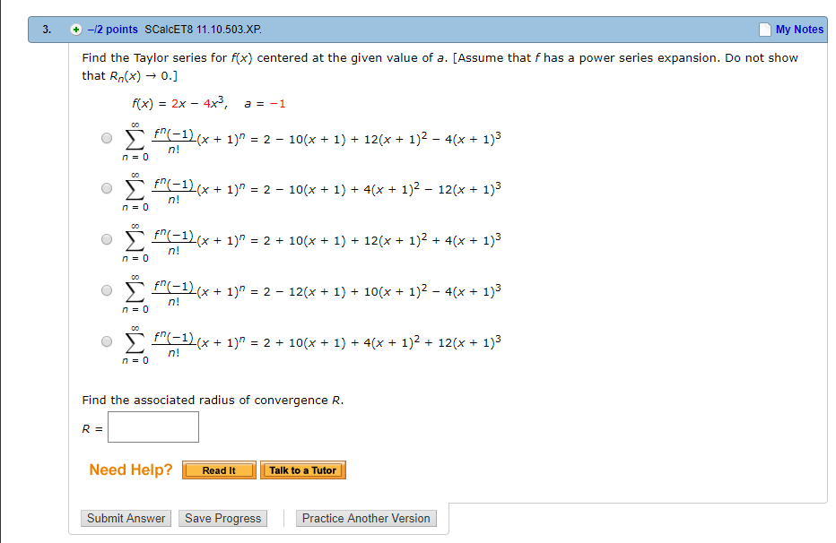 Solved 3. +-12 points SCalcET8 11.10.503.XP My Notes Find | Chegg.com Solved 3. +-12 points SCalcET8 11.10.503.XP My Notes Find | Chegg.com
