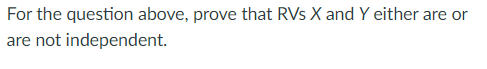 Solved For the discrete RVs X and Y characterized by the | Chegg.com