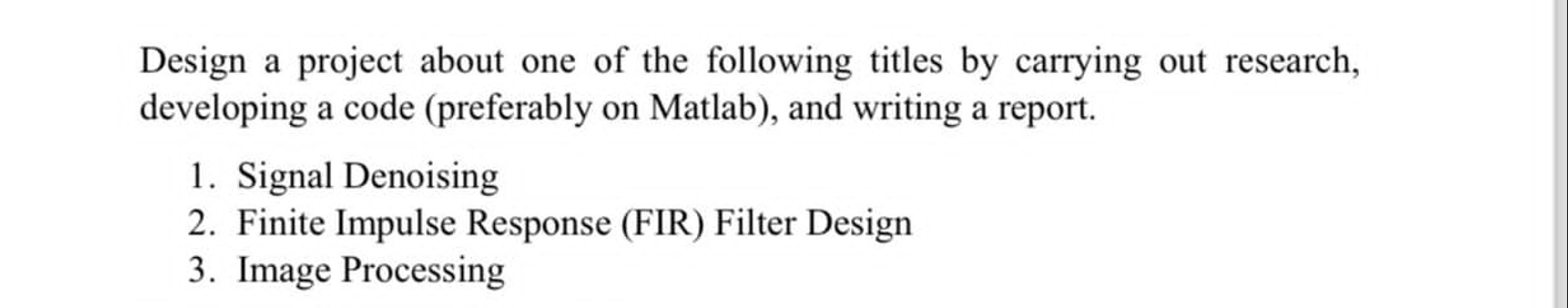 Solved Design a project about one of the following titles by | Chegg.com