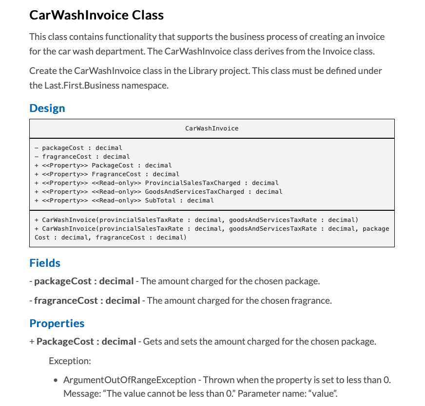 Solved Sales Quote Class Namespace: Last.First.Business | Chegg.com
