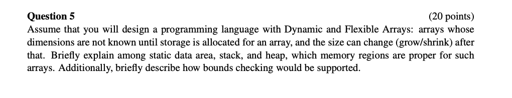 Solved Question 5 20 Points Assume That You Will Design A 