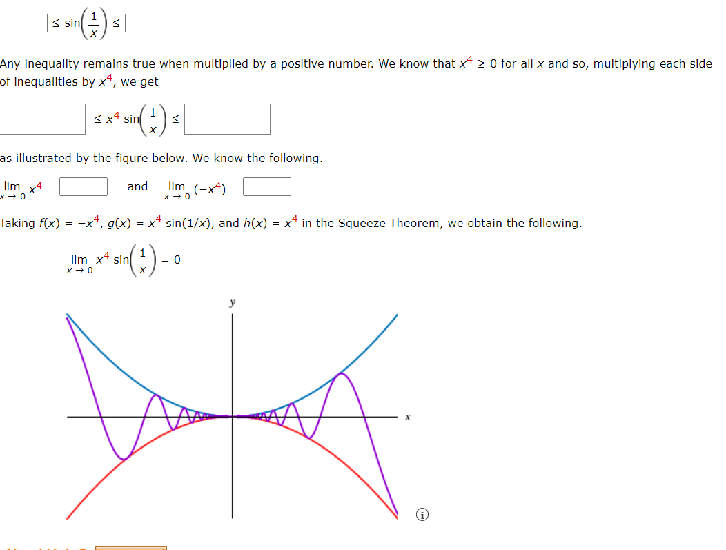 Solved SOLUTION lim x sin x → 0 ≤ sin
