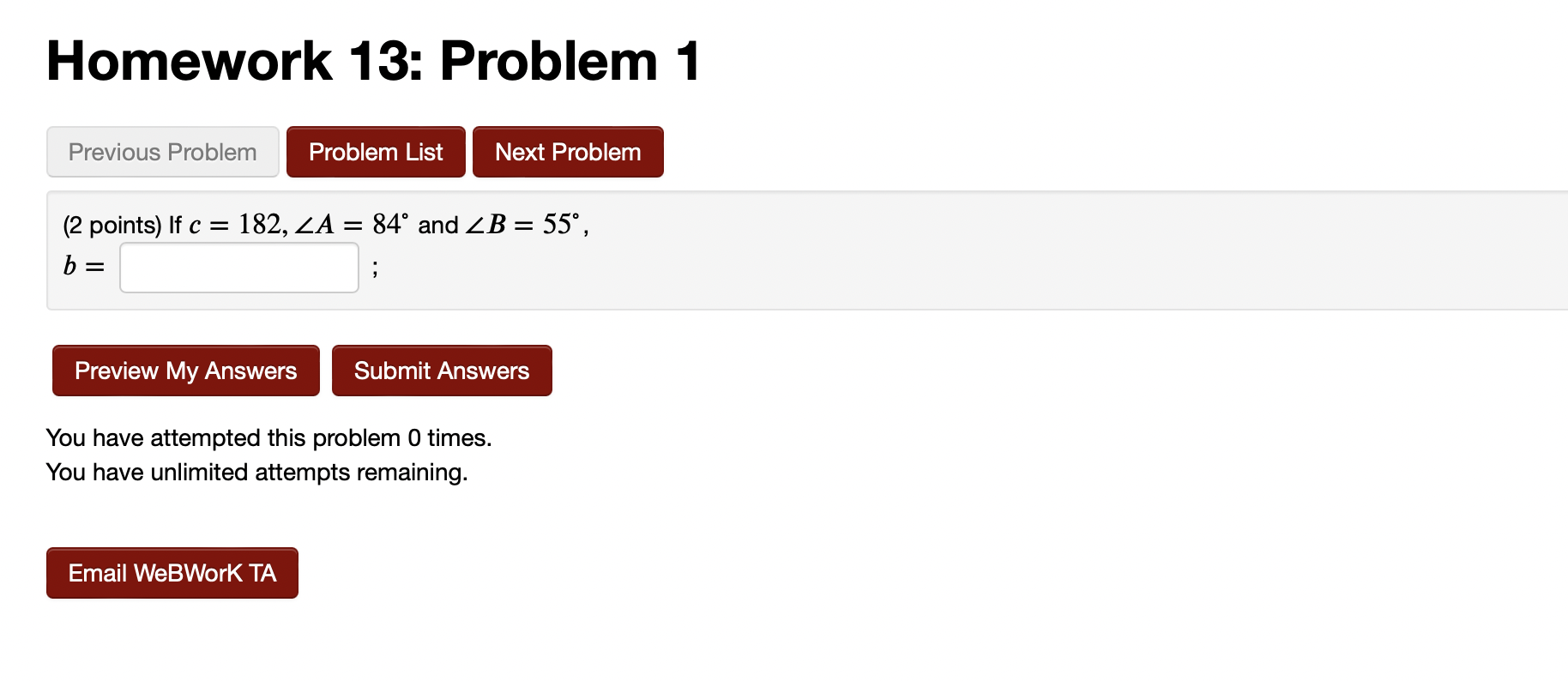 Solved Homework 13: Problem 1 Previous Problem Problem List | Chegg.com