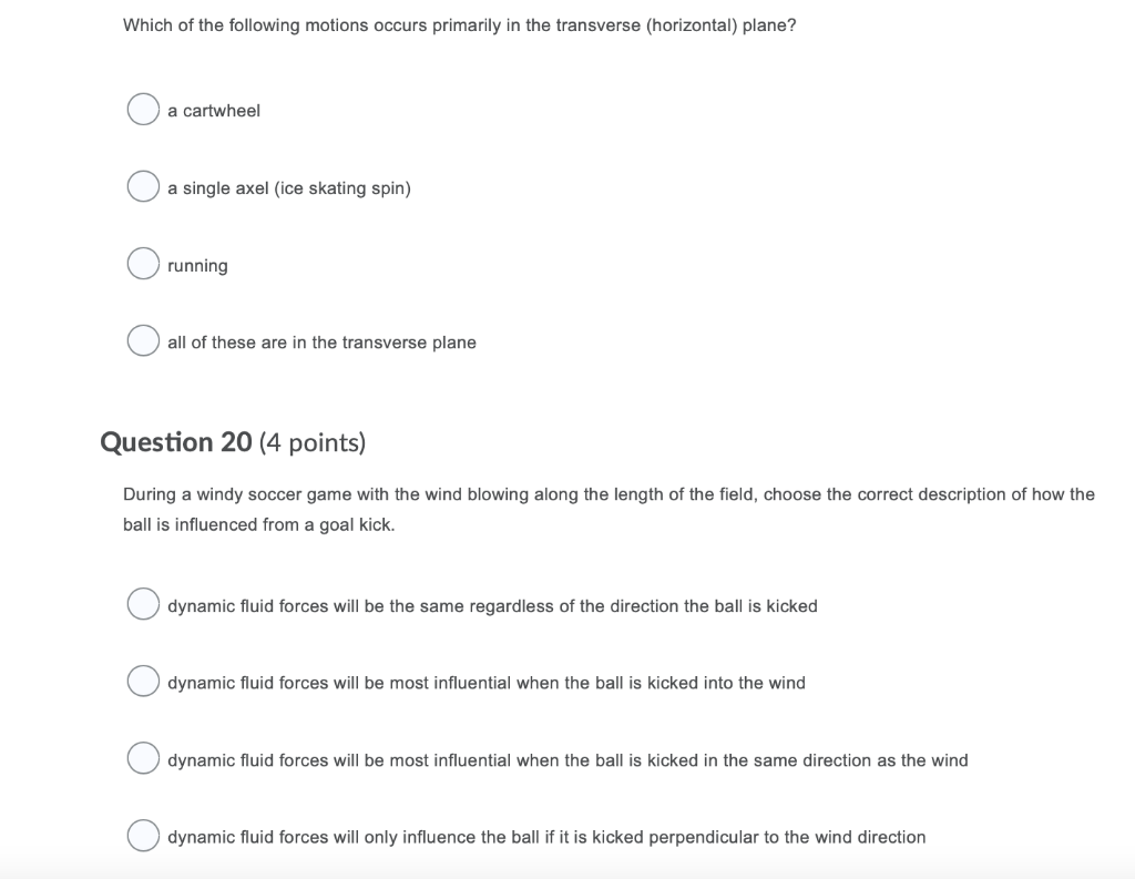 Solved Which of the following motions occurs primarily in | Chegg.com