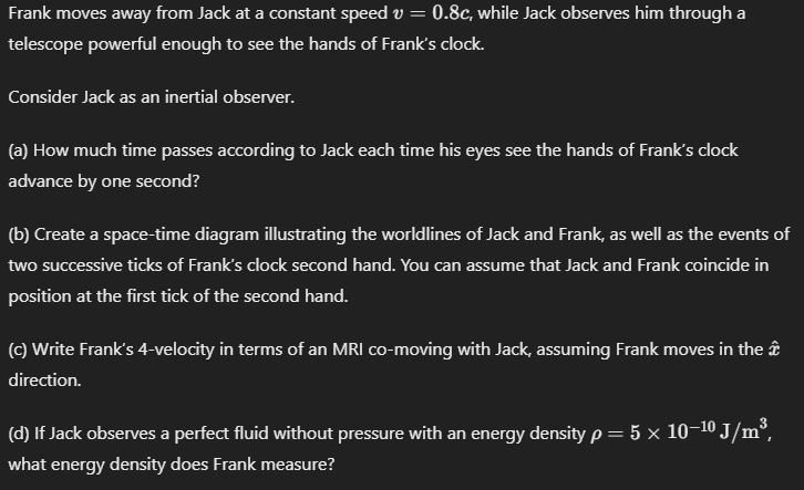 Solved Frank moves away from Jack at a constant speed \( | Chegg.com