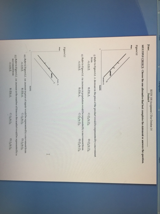Solved i) Refer to Figure 3.1. A decrease in the price of | Chegg.com