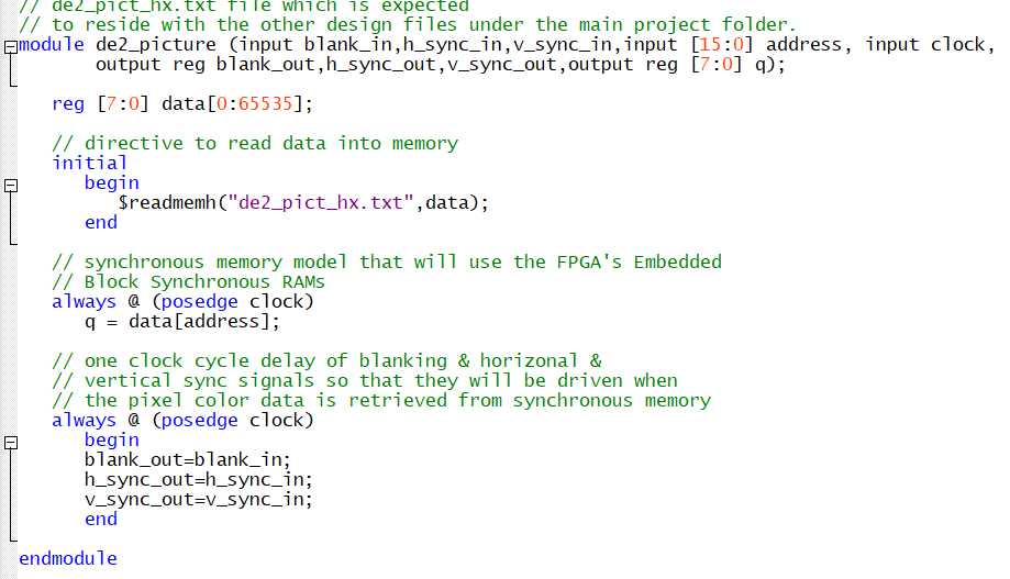 Solved What is the purpose and function of the de2_picture | Chegg.com