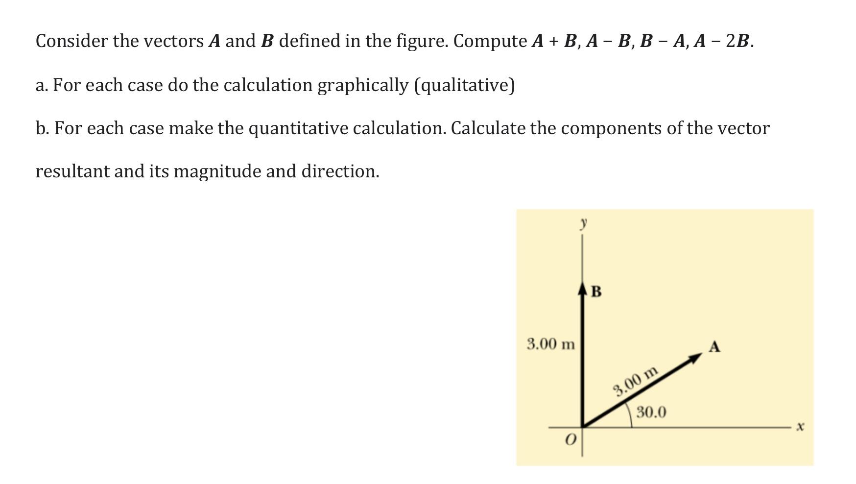 [Solved]: Consider the vectors ( boldsymbol{A} ) and